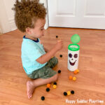 Feed the Ghost Fine Motor Activity - Happy Toddler Playtime