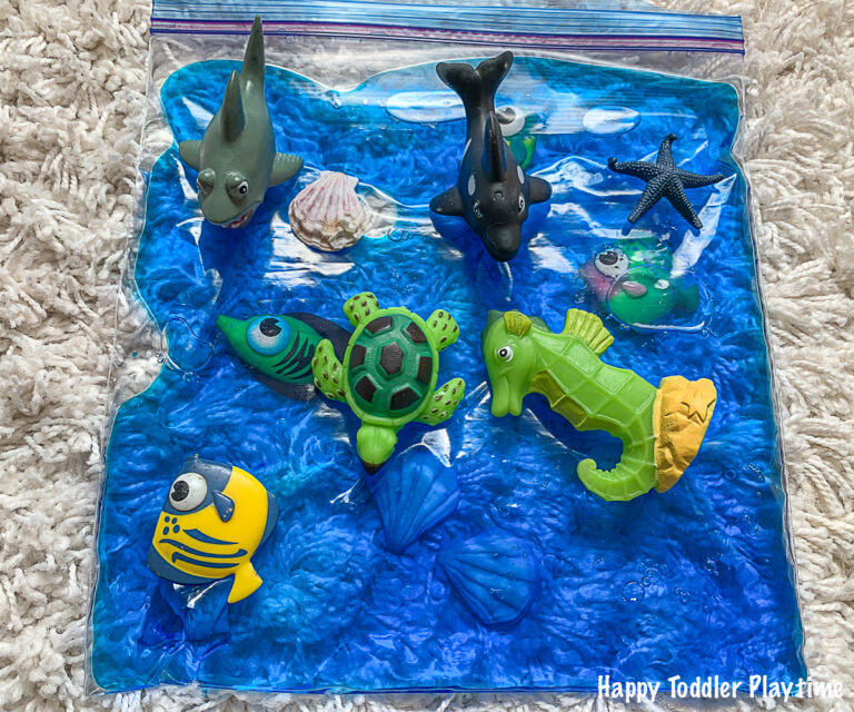 Ocean Sensory & Play Bag for Toddlers - Happy Toddler Playtime