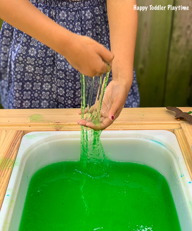 One-Step Slime Sensory Bin - Happy Toddler Playtime