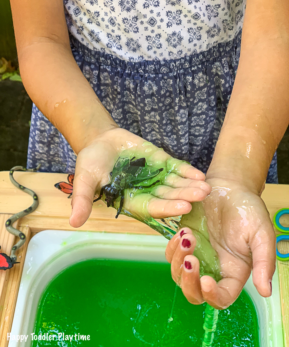 One-Step Slime Sensory Bin - Happy Toddler Playtime