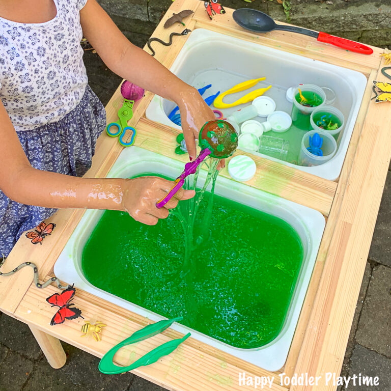 One-Step Slime Sensory Bin - Happy Toddler Playtime
