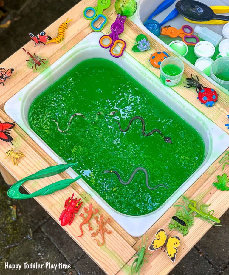 One-Step Slime Sensory Bin - Happy Toddler Playtime