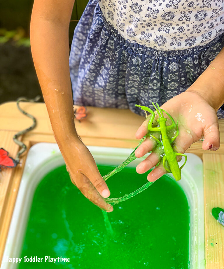 One-Step Slime Sensory Bin - Happy Toddler Playtime