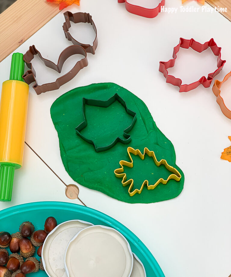 Textured Autumn Play Dough - Happy Toddler Playtime