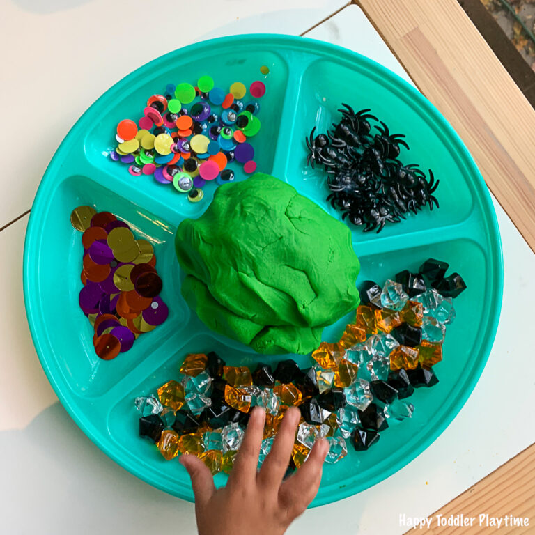 Play Dough Monster Hands - Happy Toddler Playtime