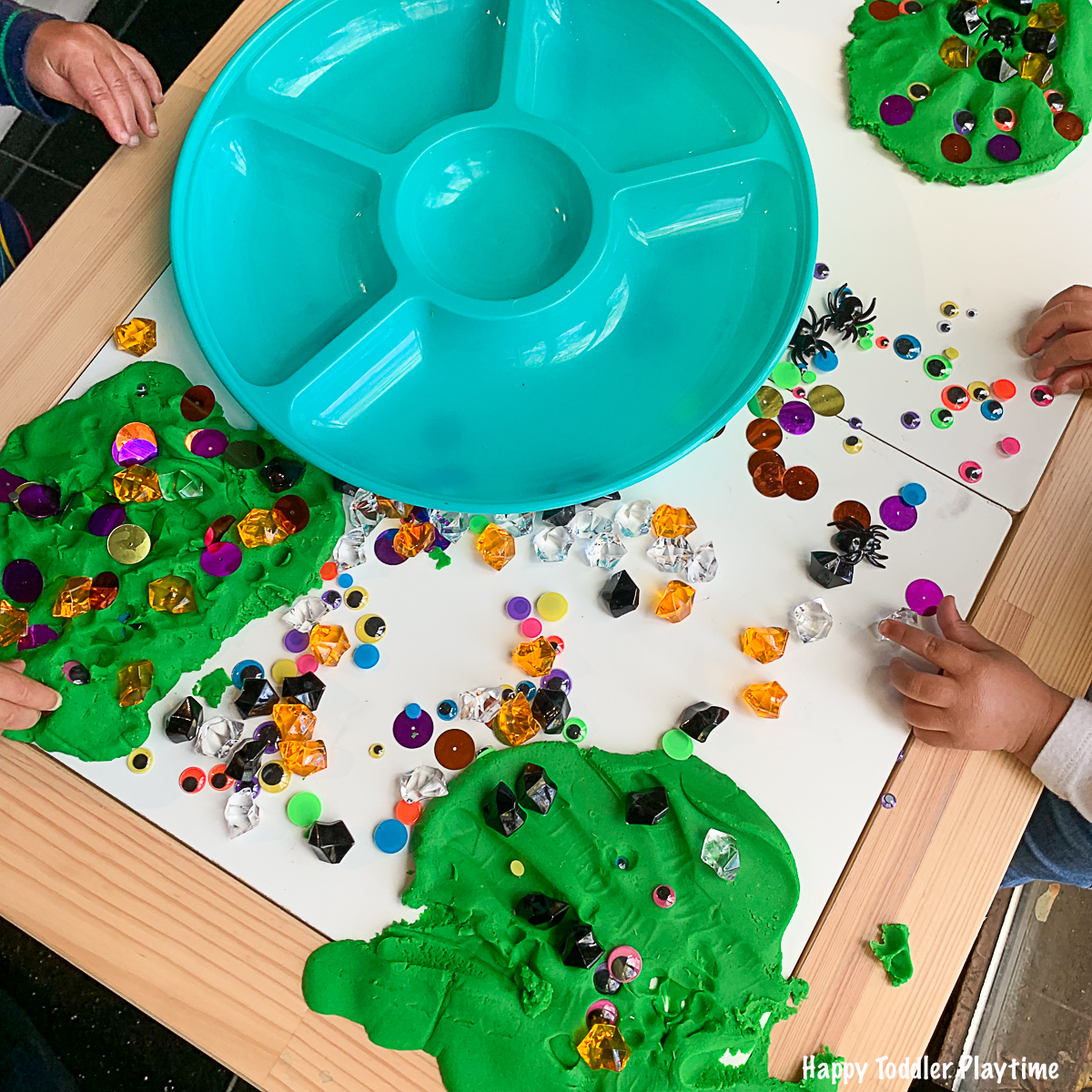 Play Dough Monster Hands - Happy Toddler Playtime