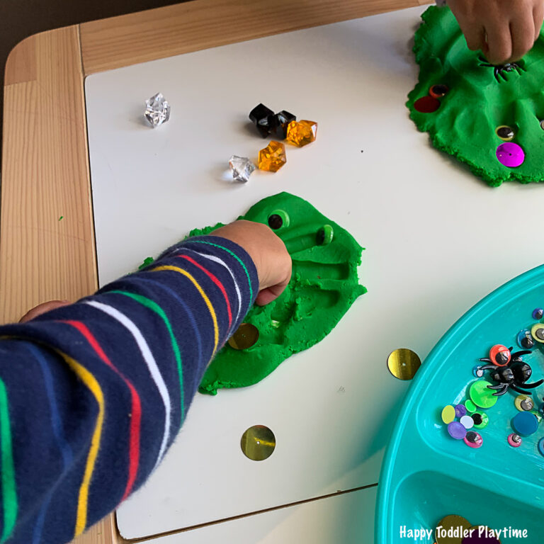 Play Dough Monster Hands - Happy Toddler Playtime