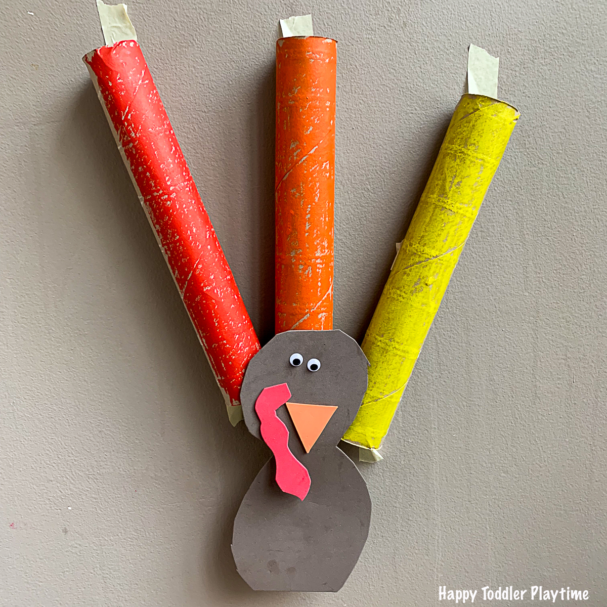 Thanksgiving Pom Pom Drop Activity - Happy Toddler Playtime
