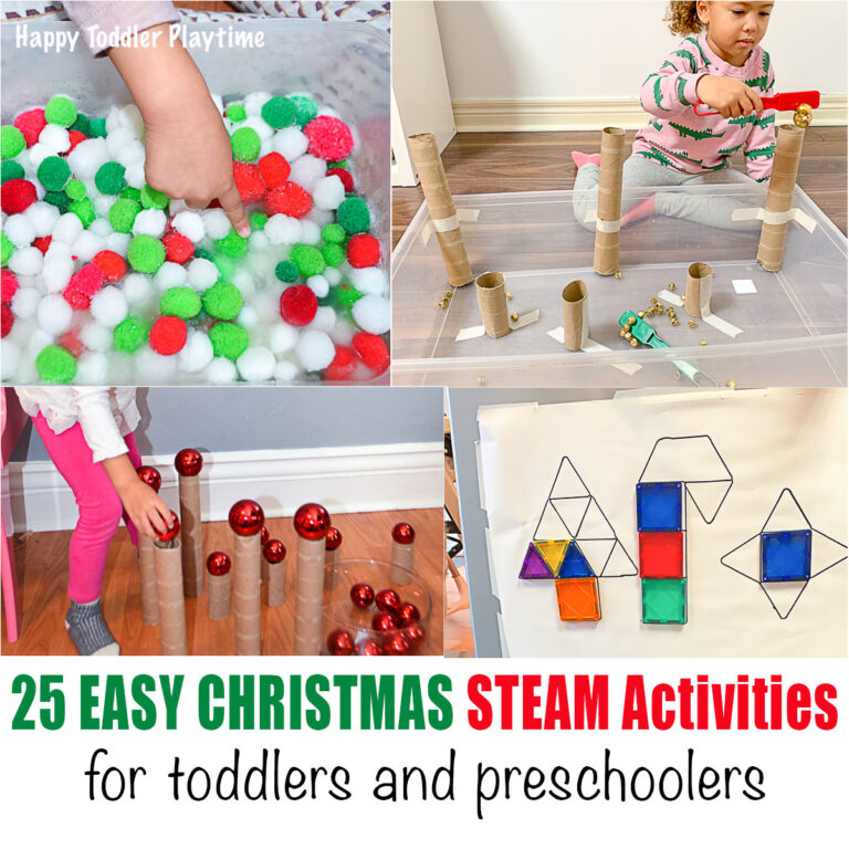 25 Easy Christmas STEAM Activities - Happy Toddler Playtime