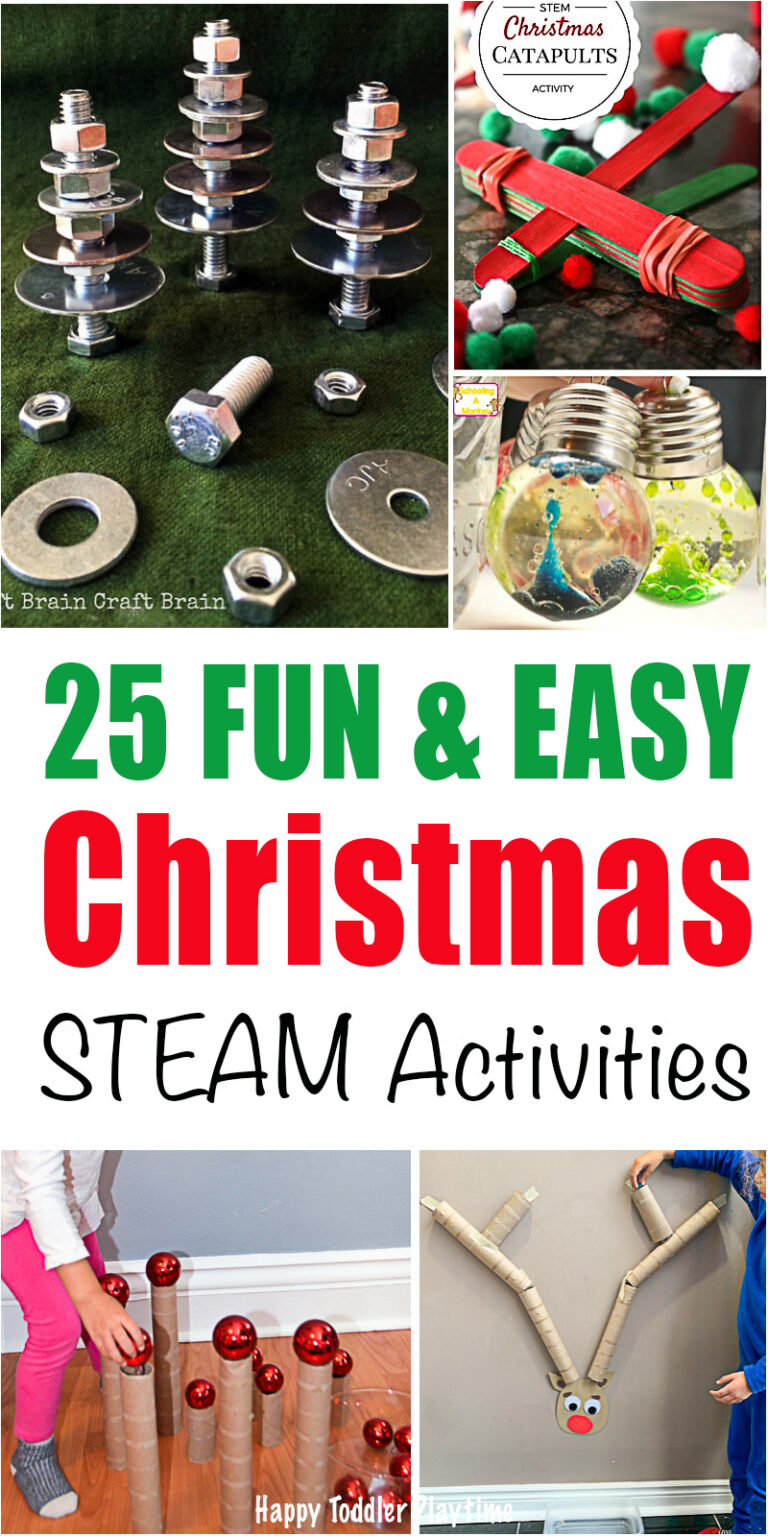 25 Easy Christmas STEAM Activities - Happy Toddler Playtime