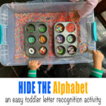 Hide the Alphabet Toddler Activity - Happy Toddler Playtime