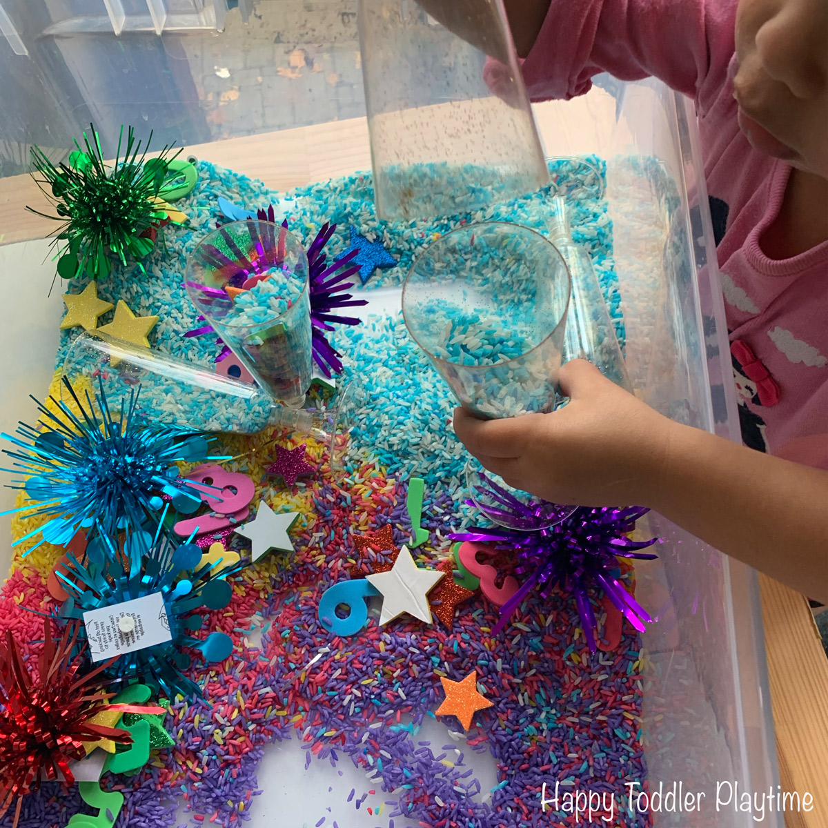 New Years Sensory Bins - Happy Toddler Playtime