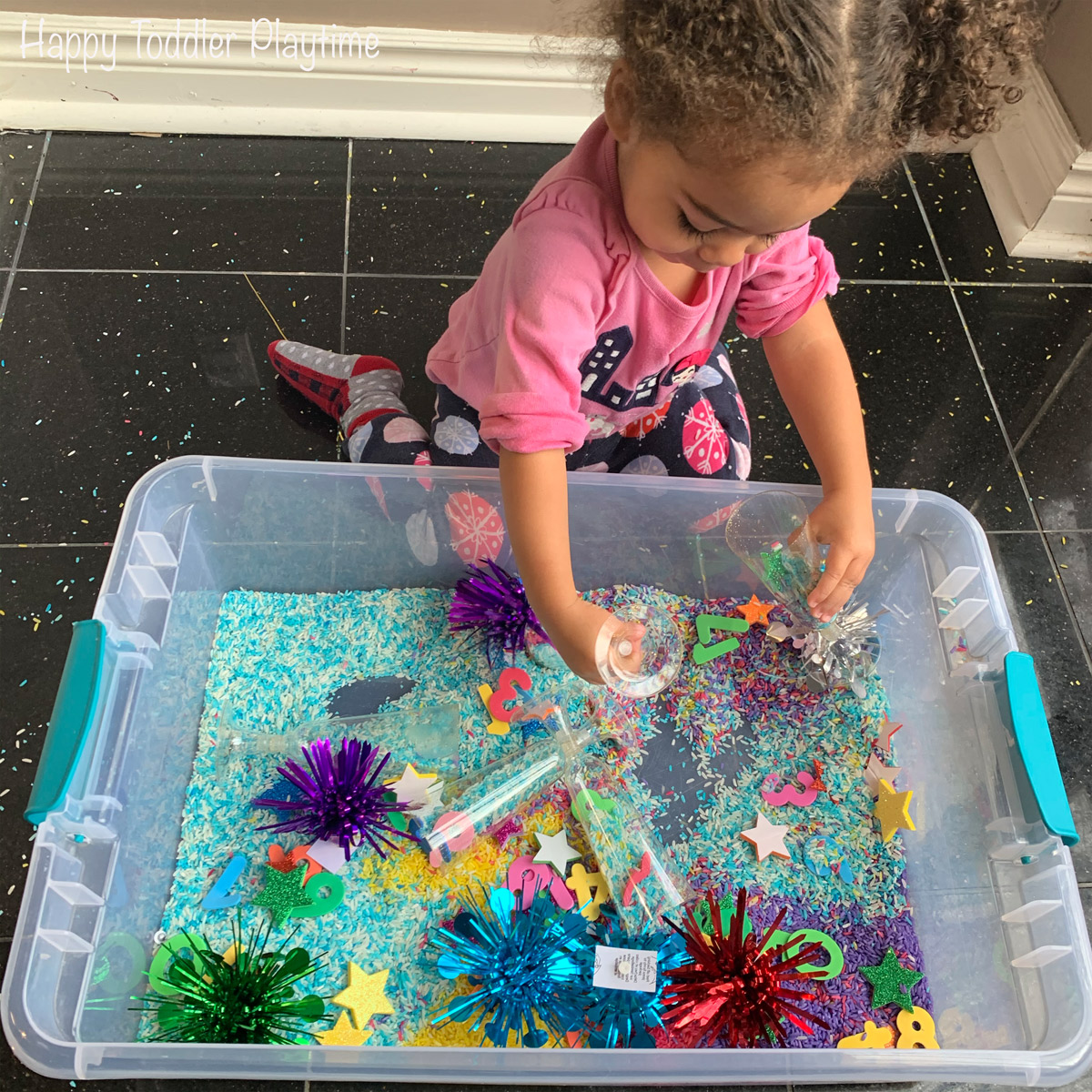 New Years Sensory Bins - Happy Toddler Playtime