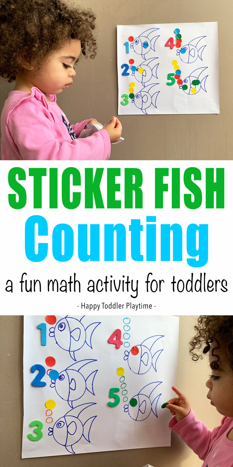 Sticker Fish Counting - Happy Toddler Playtime