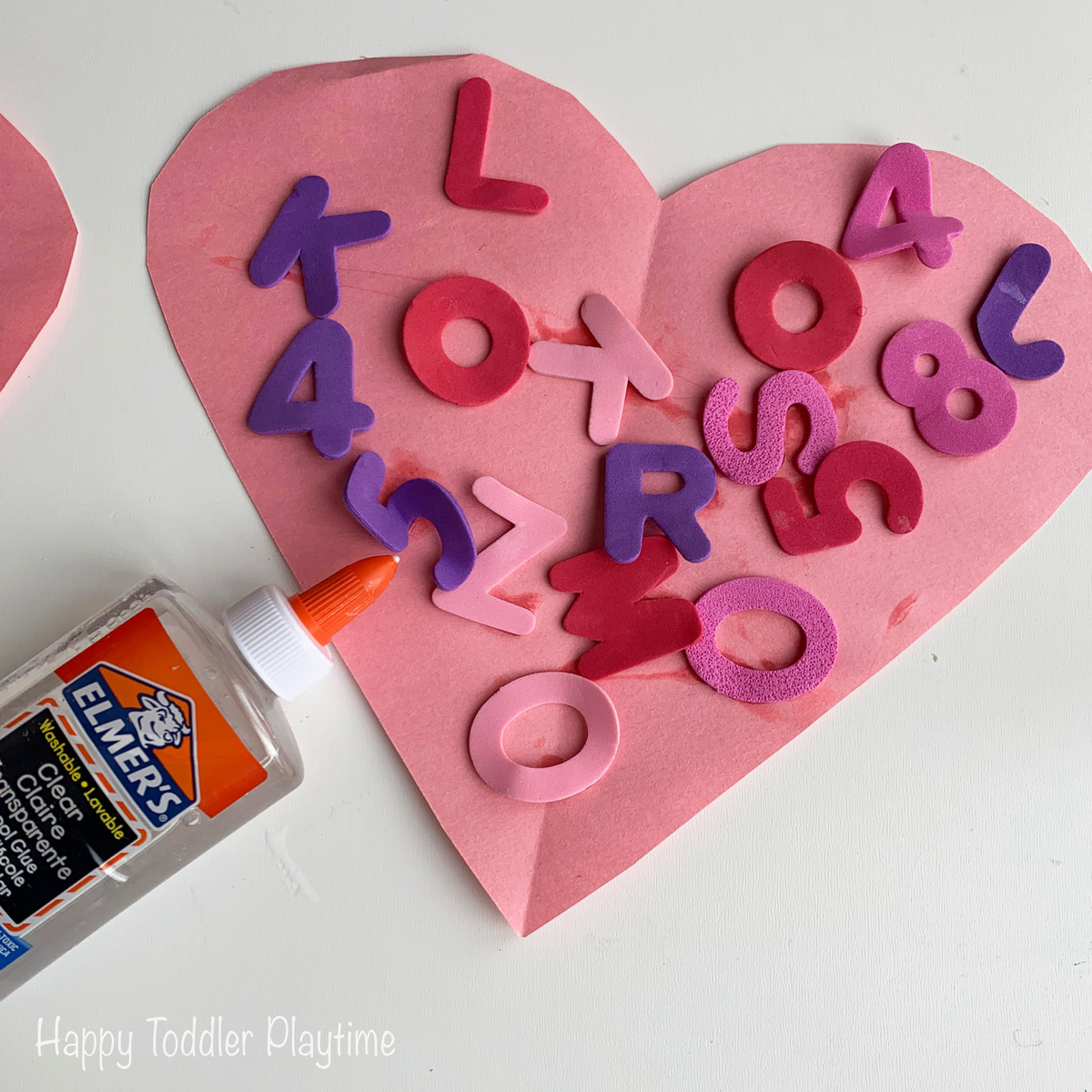 Valentine's Day Gluing Activity - Happy Toddler Playtime