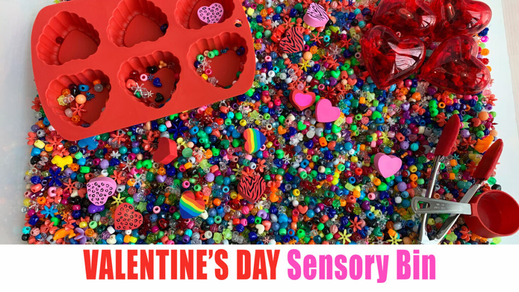 Valentine's Day Sensory Bin - Happy Toddler Playtime