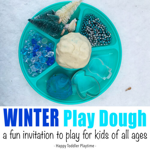 Winter Play Dough Invitation To Play - Happy Toddler Playtime