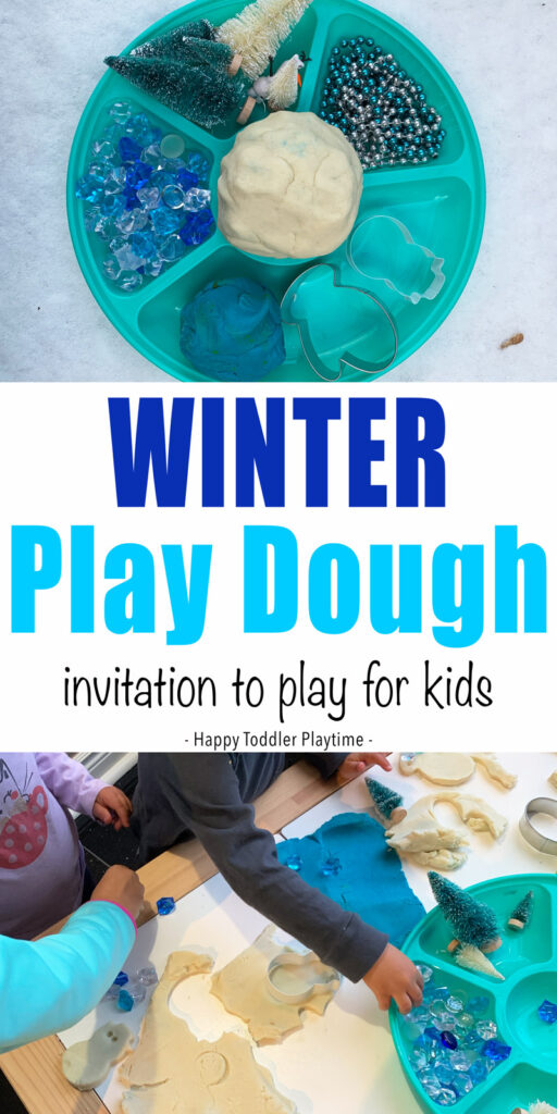 Winter Play Dough Invitation To Play - Happy Toddler Playtime