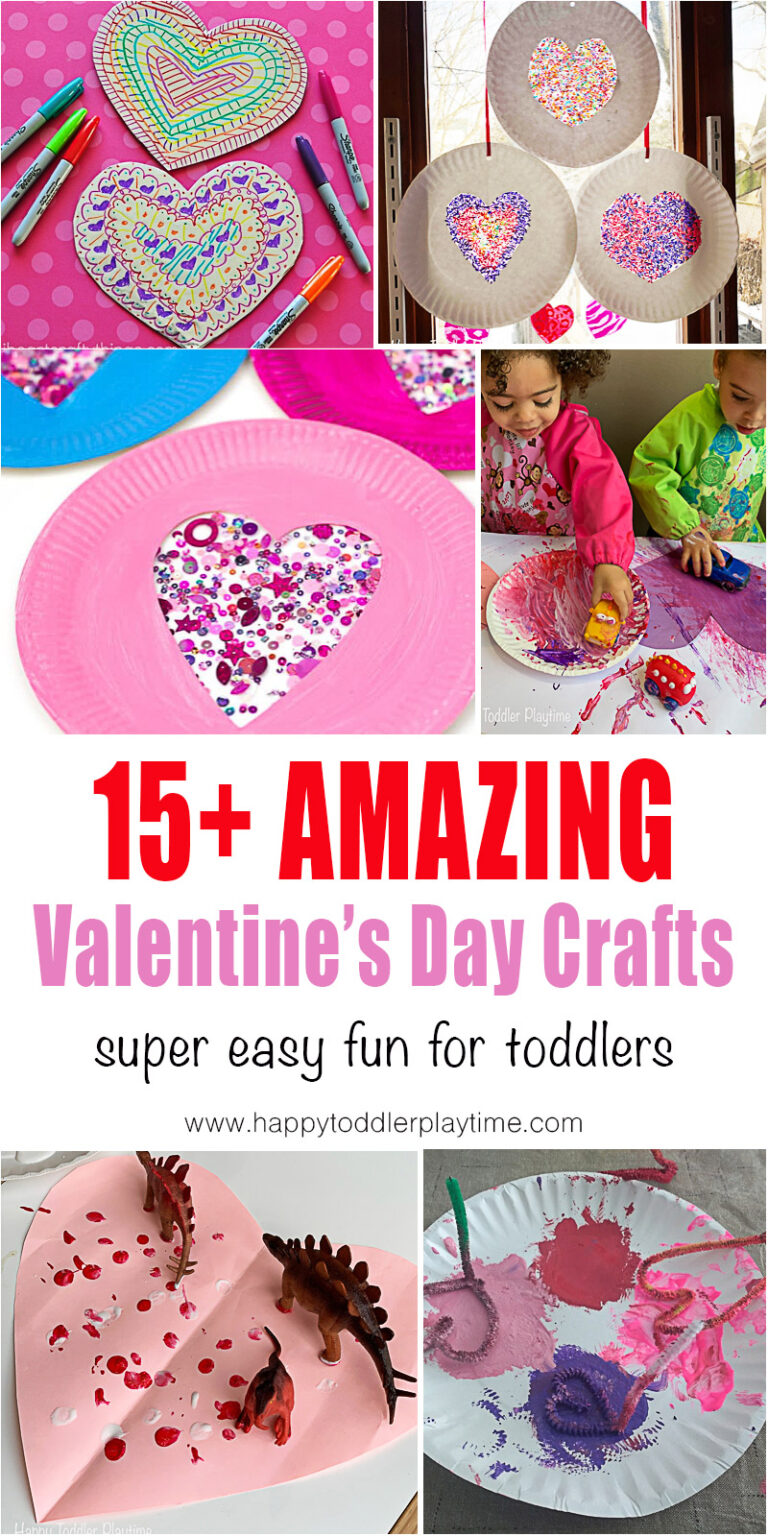 Beaded Heart Craft - Happy Toddler Playtime