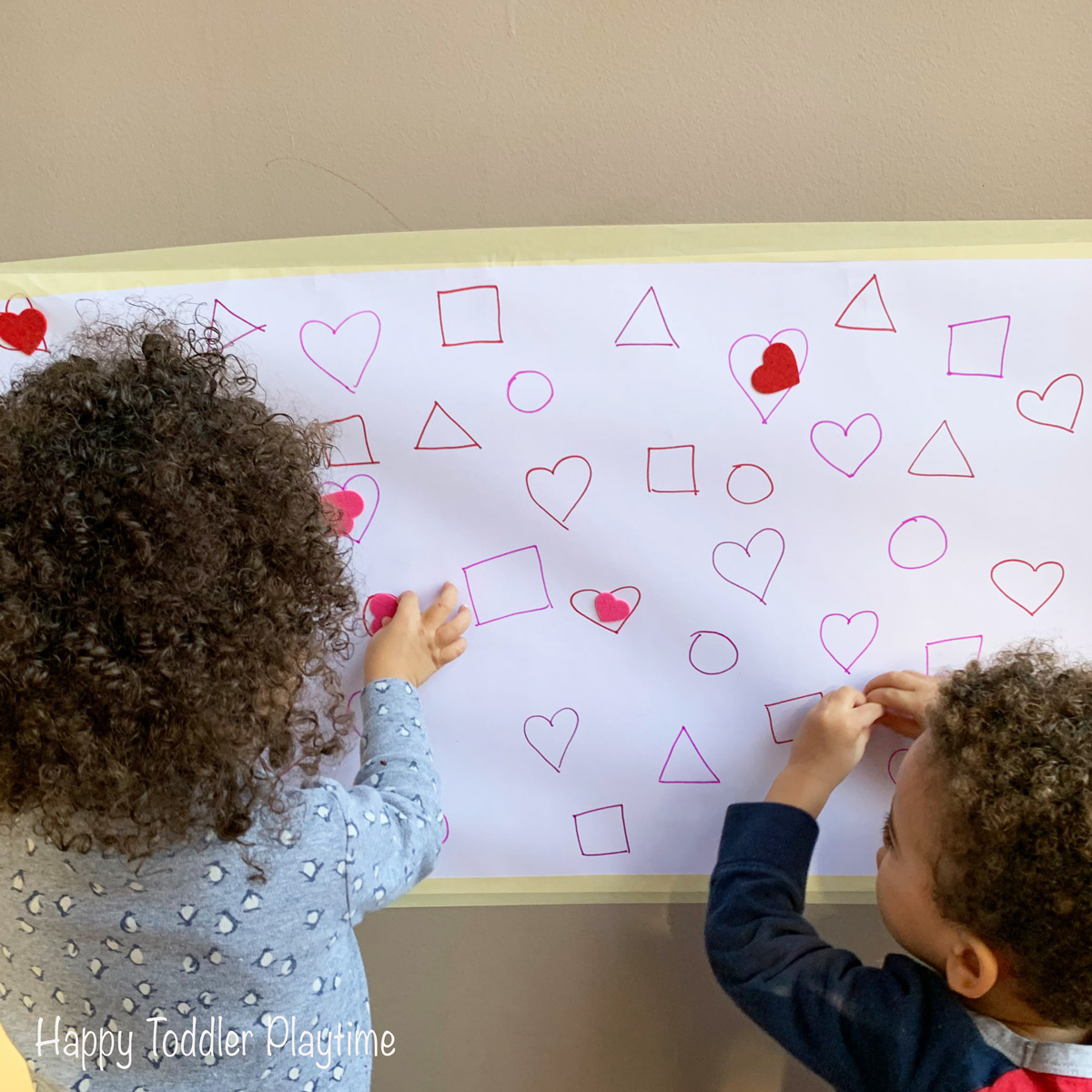 Find the Heart Sticker Activity - Happy Toddler Playtime