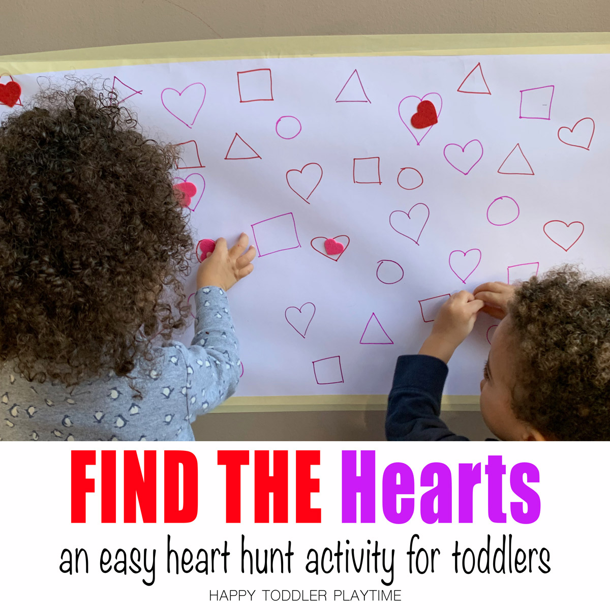 Find the Heart Sticker Activity - Happy Toddler Playtime