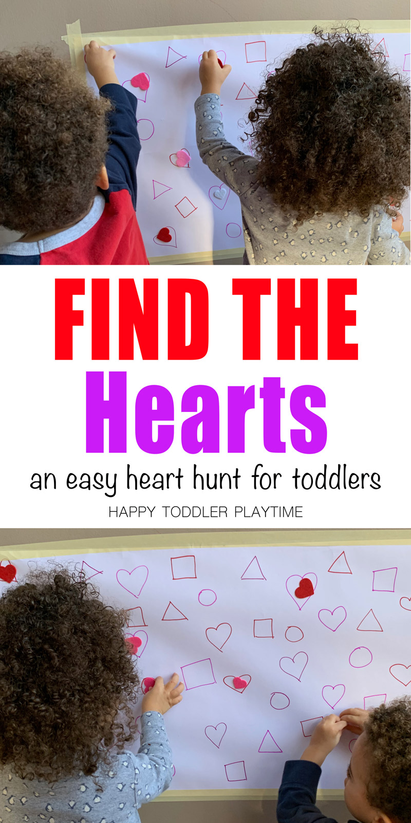 Find the Heart Sticker Activity - Happy Toddler Playtime