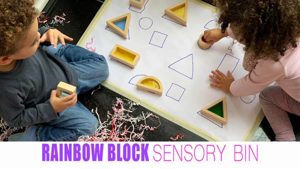 Shape Match Sensory Bin - Happy Toddler Playtime