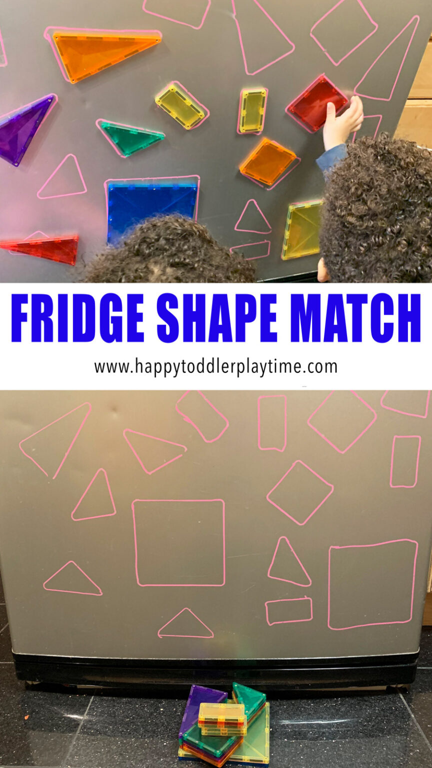 Fridge Shape Match Activity - Happy Toddler Playtime