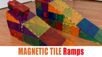 Magnetic Tile Ramps - Happy Toddler Playtime