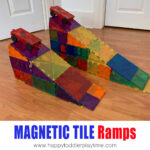 Magnetic Tile Ramps - Happy Toddler Playtime