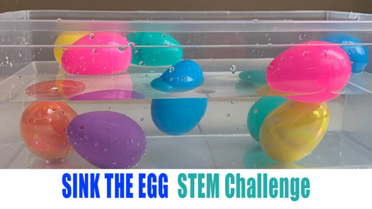 Sink the Easter Egg STEM Challenge - Happy Toddler Playtime