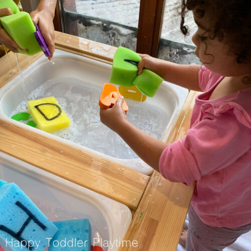Sponge Letter Match - Happy Toddler Playtime