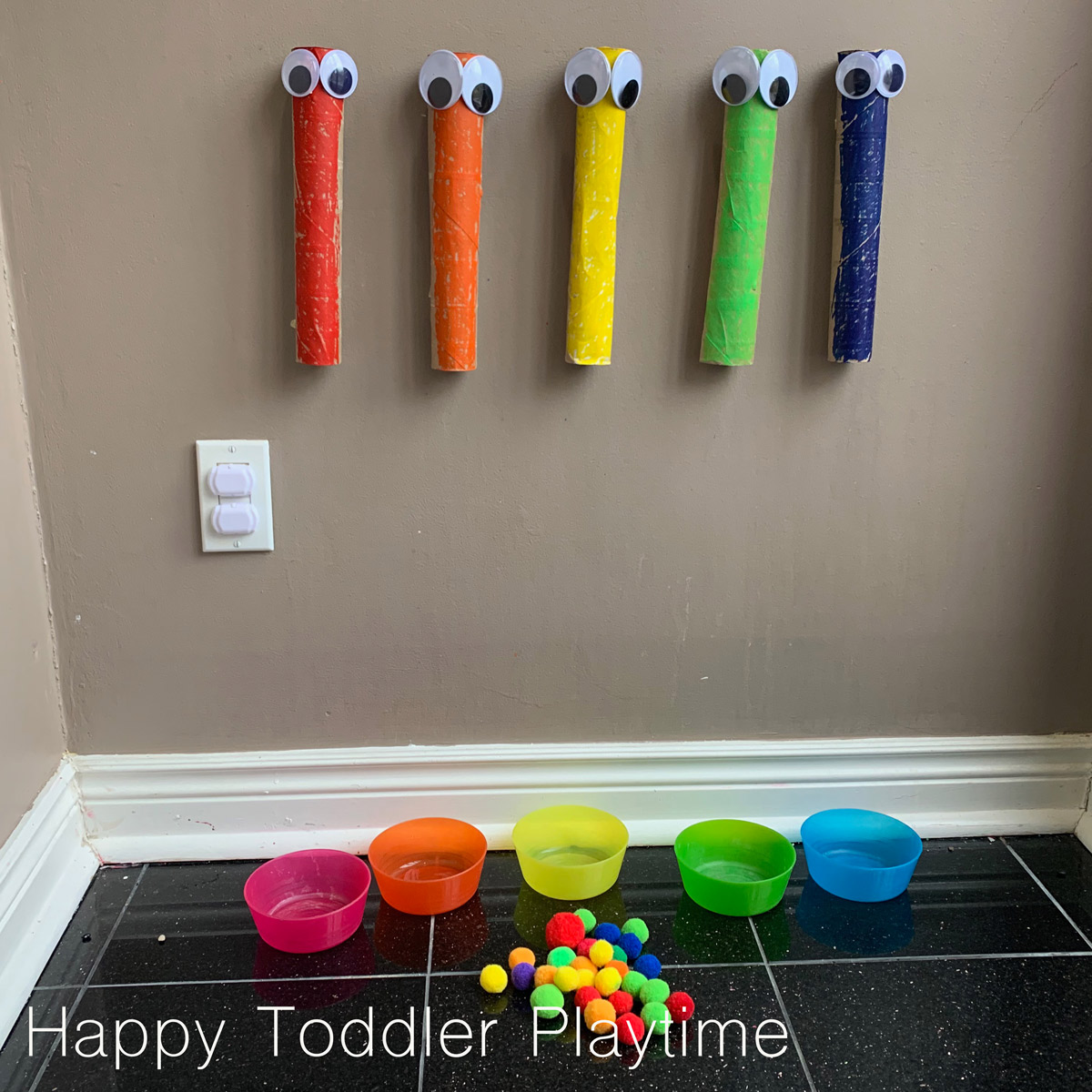 Feed the Caterpillars: Pom Pom Drop - Happy Toddler Playtime