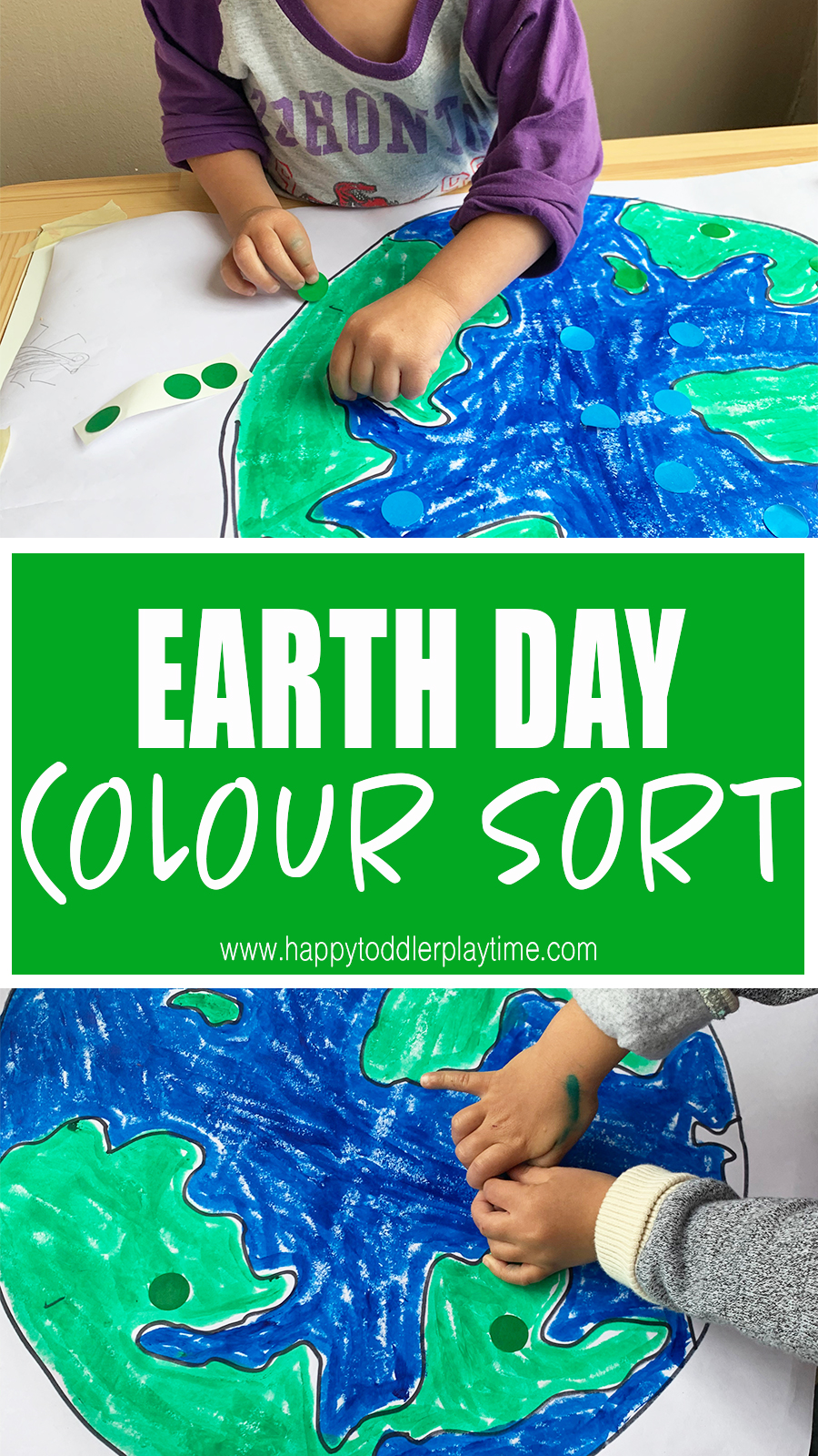 Earth Day Colour Sort - Happy Toddler Playtime