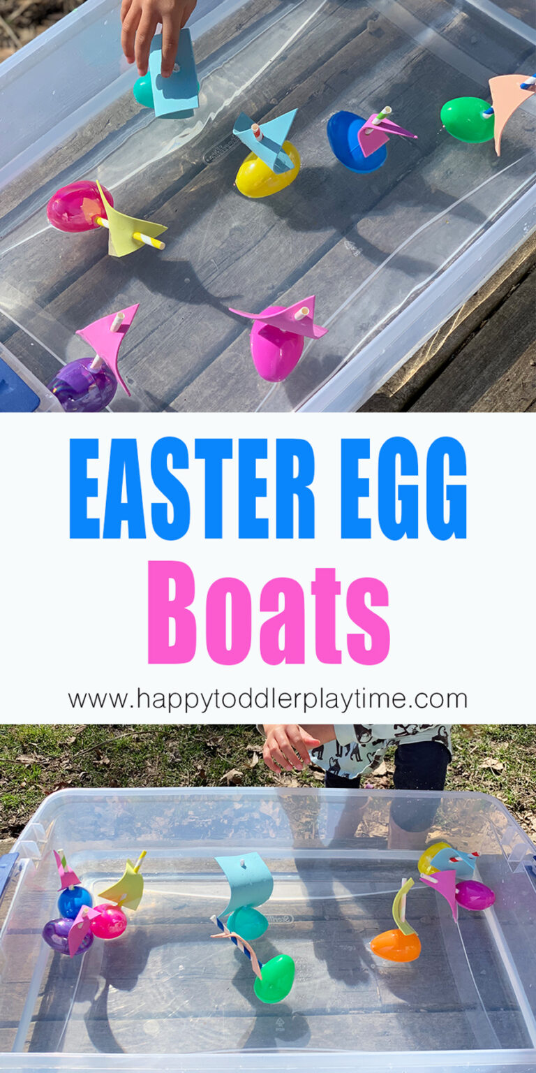 Easter Egg Boat Craft for Kids - Happy Toddler Playtime