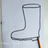 Torn Paper Rain Boot Craft - Happy Toddler Playtime