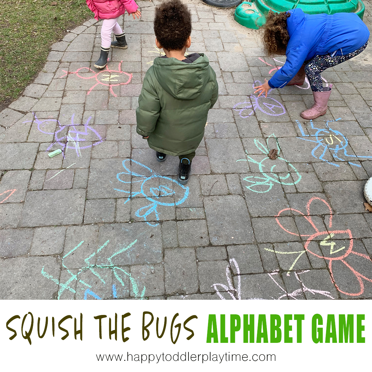 Squish the Bugs Alphabet Game - Happy Toddler Playtime