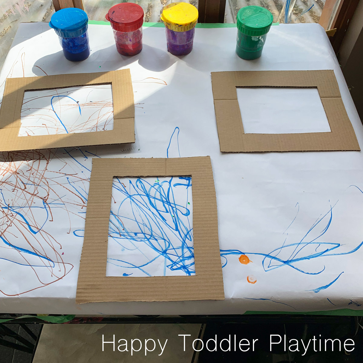 DIY Cardboard Picture Frame Mother's Day Craft - Happy Toddler Playtime