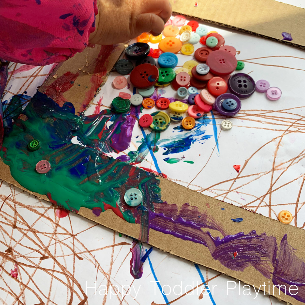 DIY Cardboard Picture Frame Mother's Day Craft - Happy Toddler Playtime