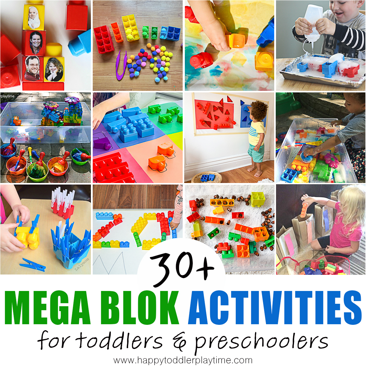 30 Toddler Activities using Mega Bloks - Happy Toddler Playtime