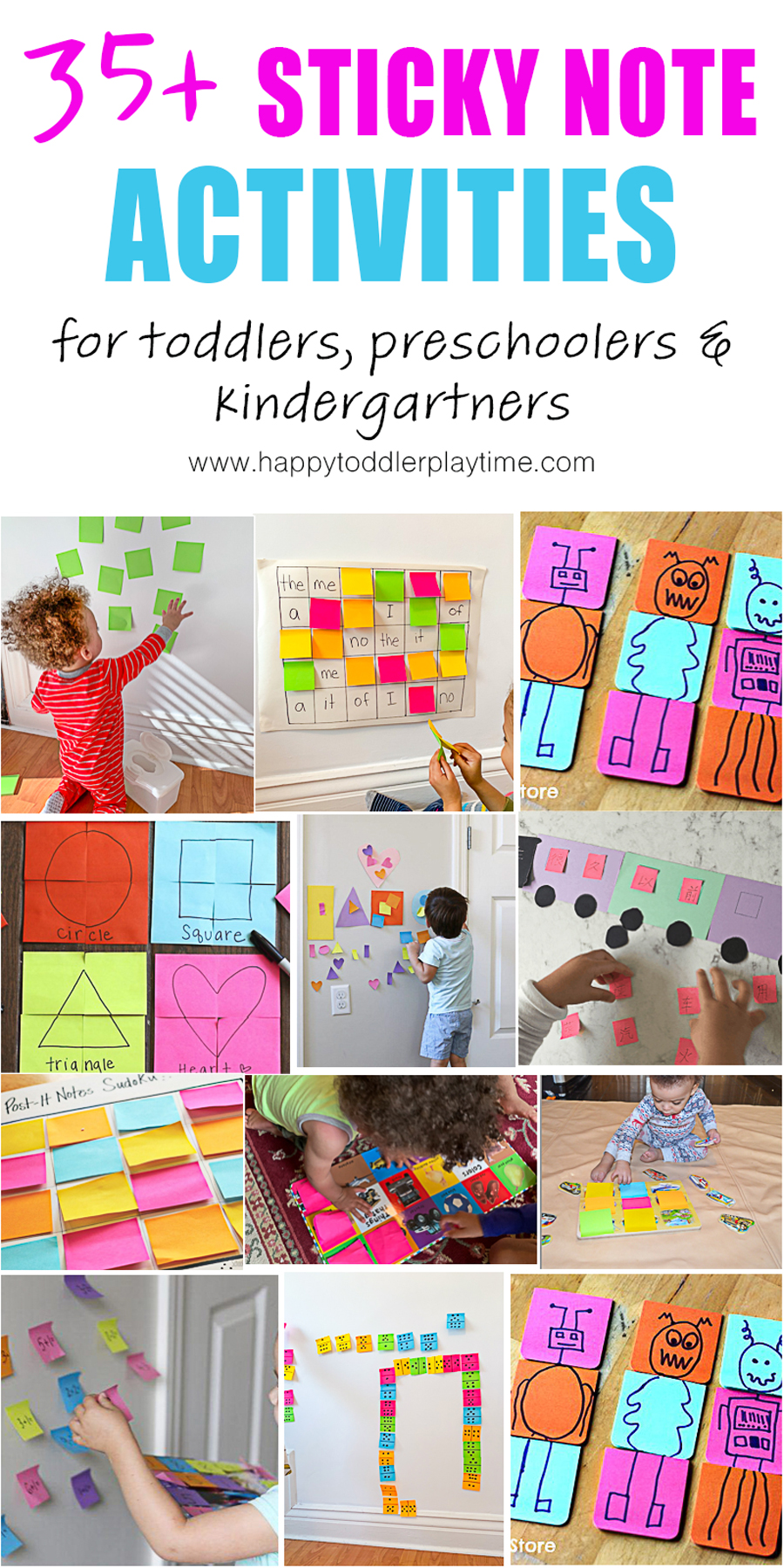 35+ Post-It Note Activities for Kids - Happy Toddler Playtime
