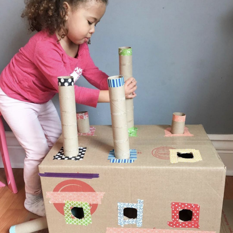 100+ Awesome Cardboard Box Crafts for Kids - Happy Toddler Playtime