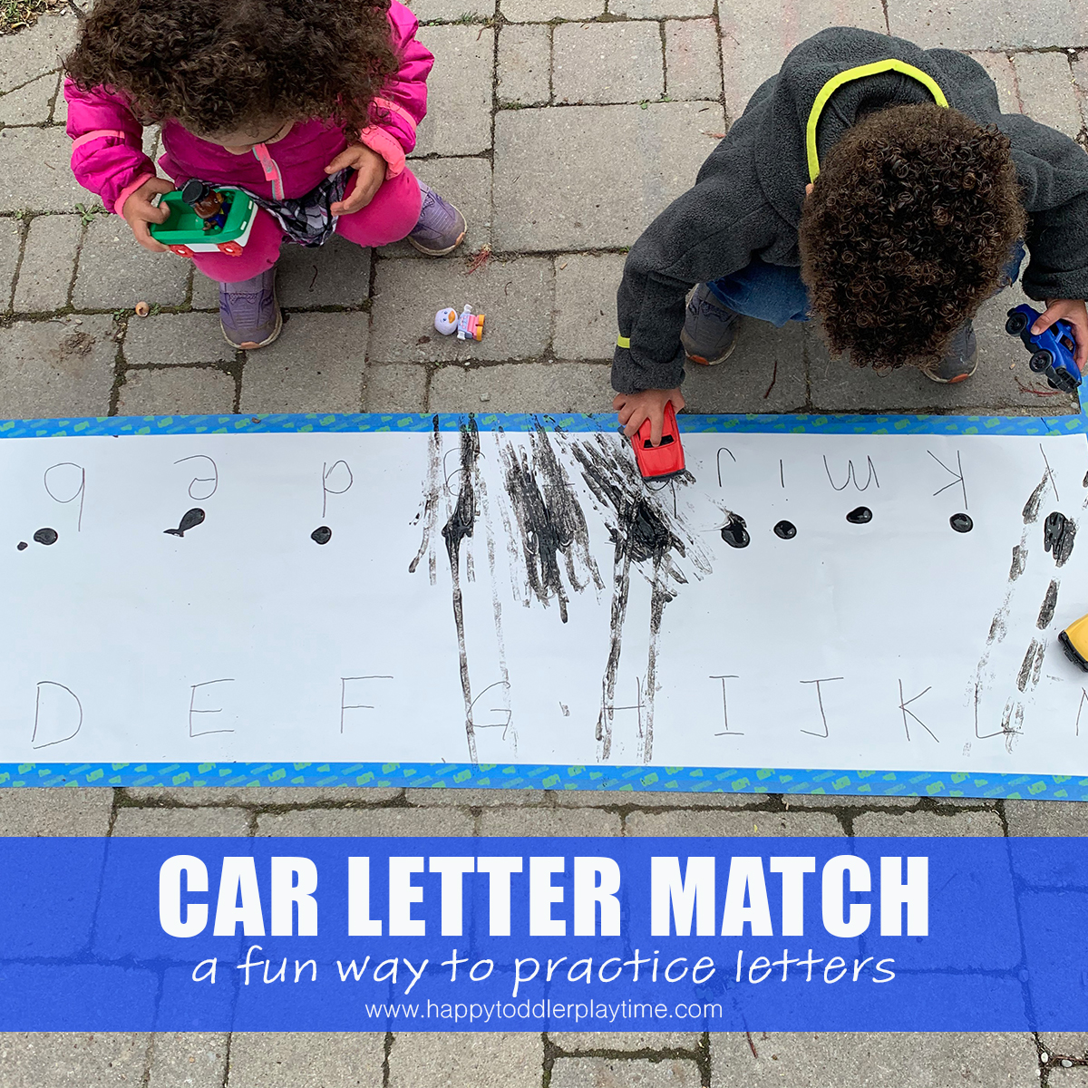 Car Letter Match - Happy Toddler Playtime