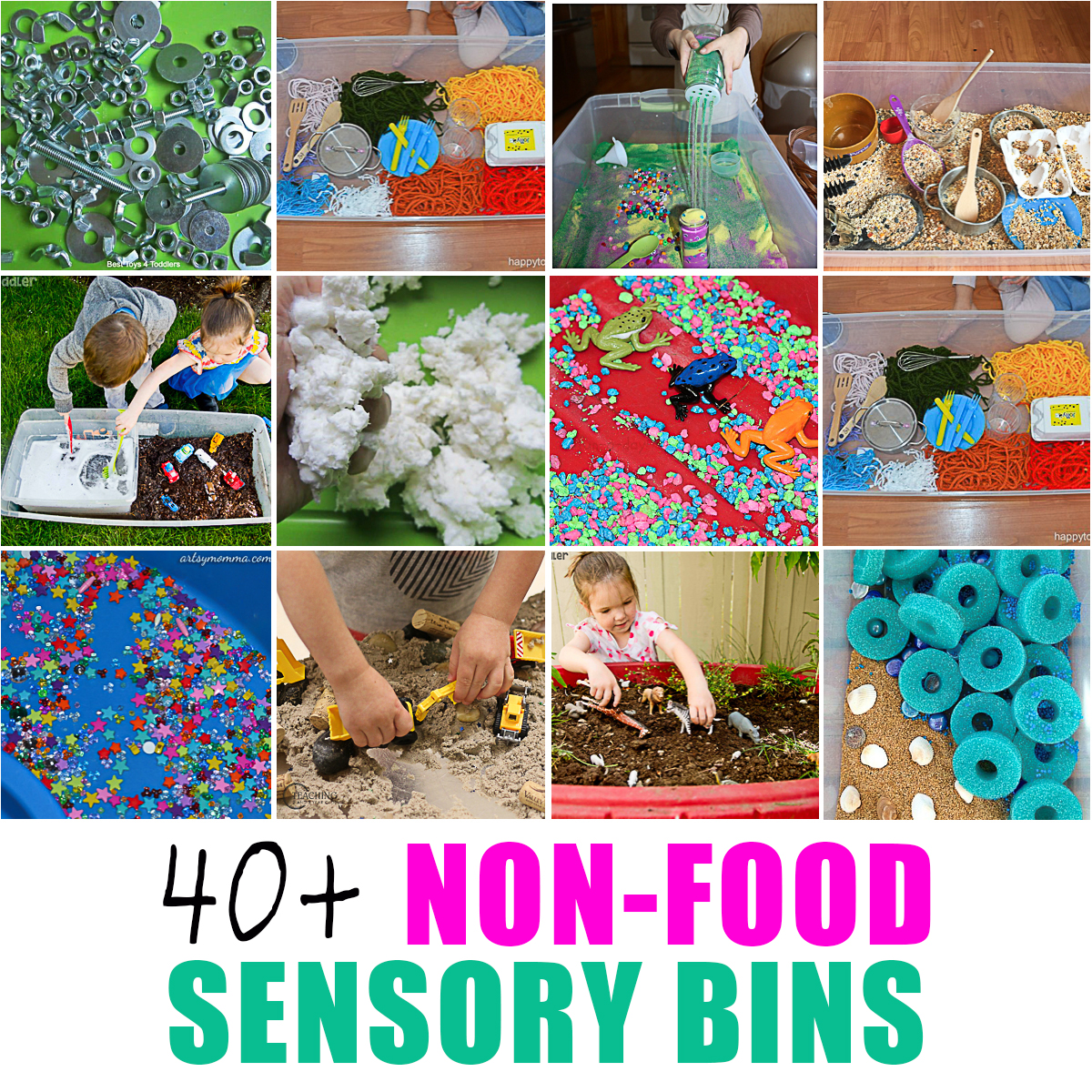 40+ Non-Food Sensory Bins for Toddlers & Preschoolers - Happy Toddler ...