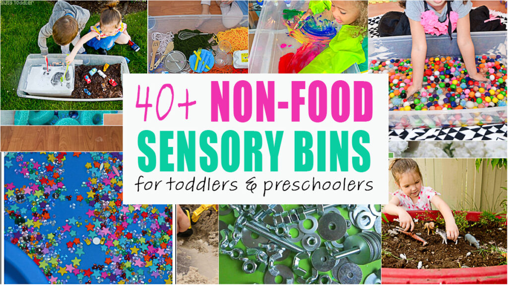 40+ Non-Food Sensory Bins for Toddlers & Preschoolers - Happy Toddler ...