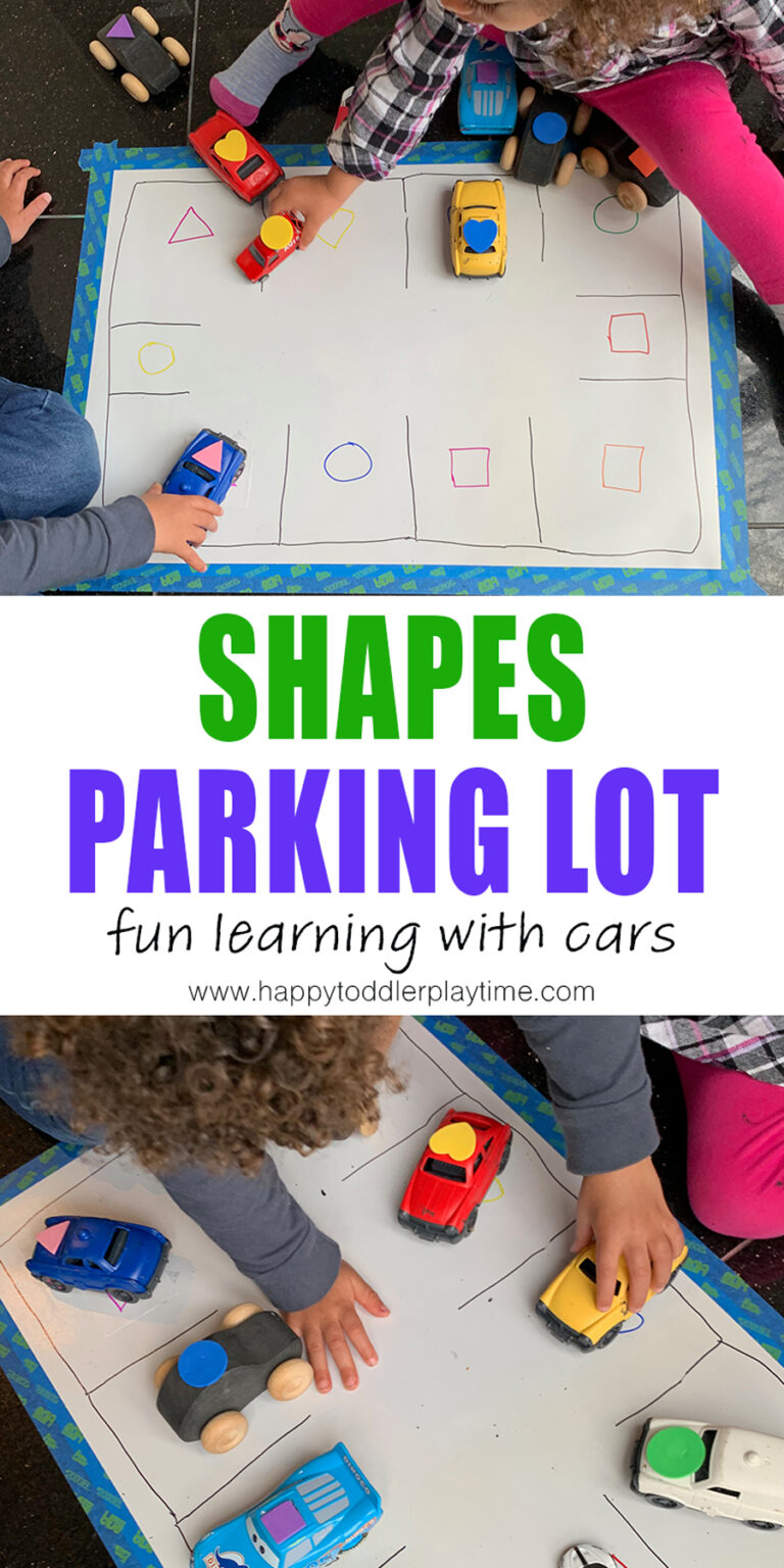 Shapes Parking Lot Activity - Happy Toddler Playtime