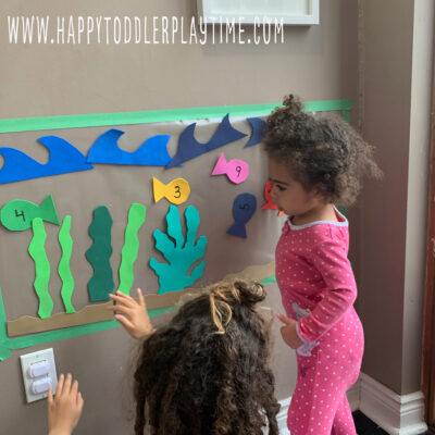 Counting Fish Sticky Wall - Happy Toddler Playtime