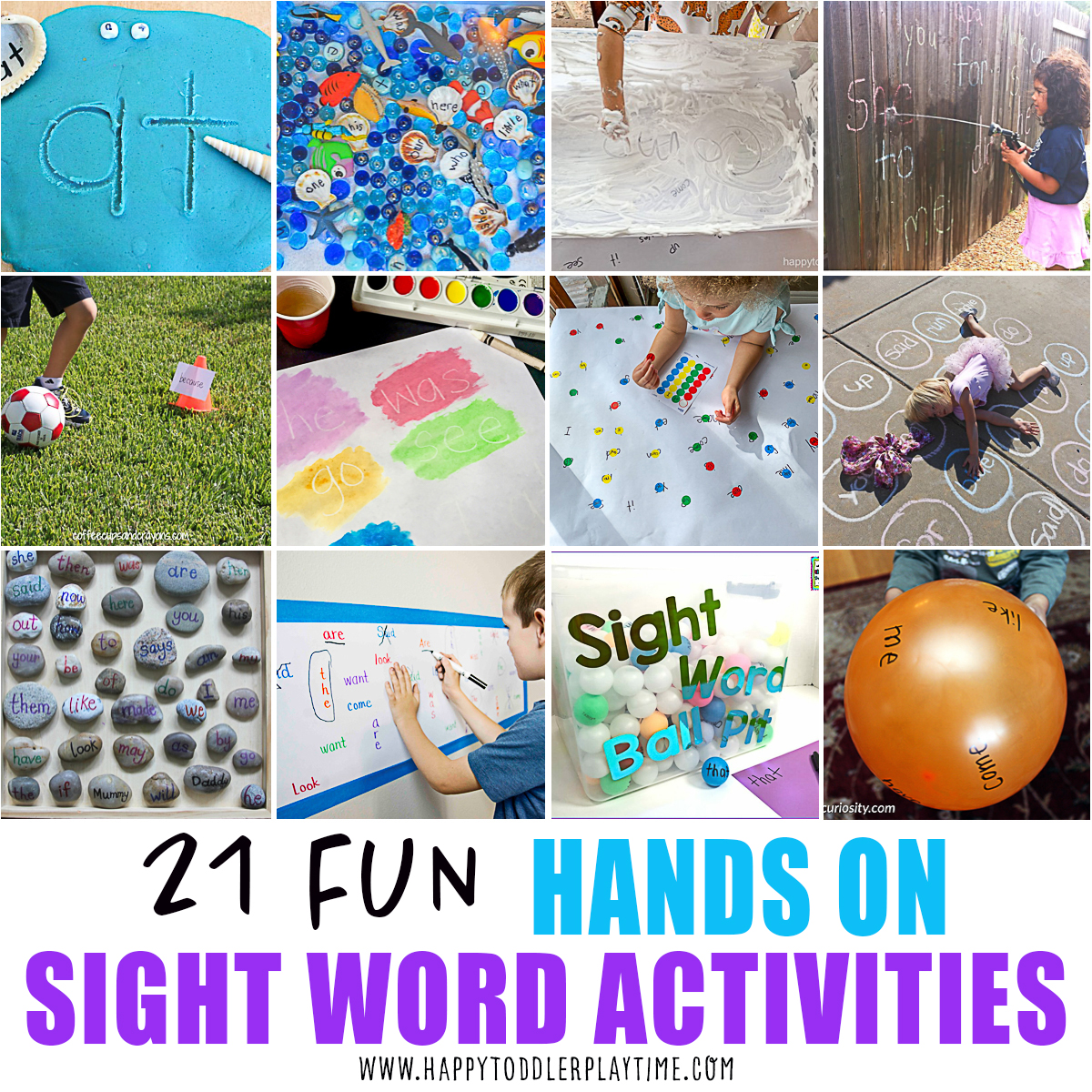 21 Hands On Sight Word Activities for Kindergartners - Happy Toddler ...
