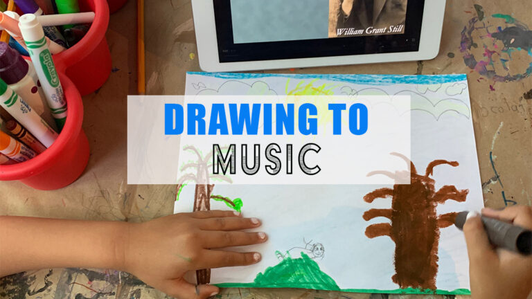 Drawing to Music Art Activity - Happy Toddler Playtime