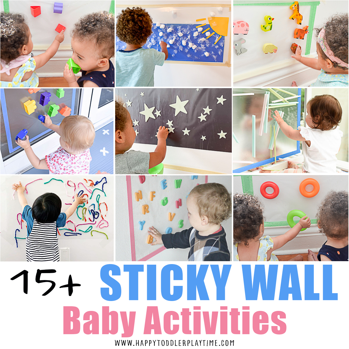 15+ Sticky Wall Activities for Babies - Happy Toddler Playtime